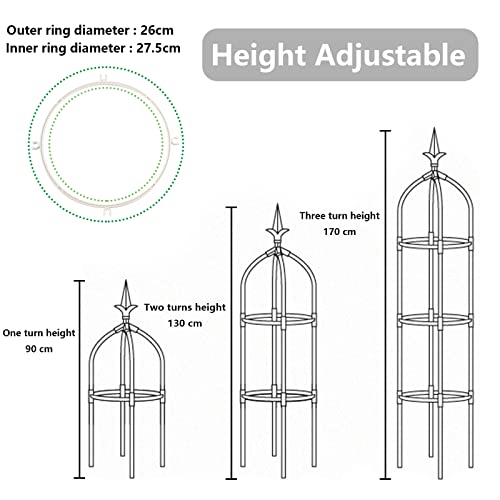 Kamansy Garden Trellis for Outdoor Climbing Plants, Trellis for Potted Plants, Wire Plants Trellis, 6 ft Tall Iron Metal Trellis Plants Trellis