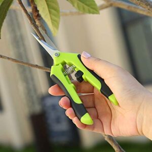 HAKZEON 15 Pack 6.5 Inch Professional Bud Trimming Scissors,Stainless Steel Micro-Tip Gardening Hand Pruners with Straight Blades, for Easy Pruning Garden Tree Pot Plant Flowers