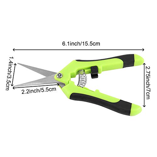 HAKZEON 15 Pack 6.5 Inch Professional Bud Trimming Scissors,Stainless Steel Micro-Tip Gardening Hand Pruners with Straight Blades, for Easy Pruning Garden Tree Pot Plant Flowers