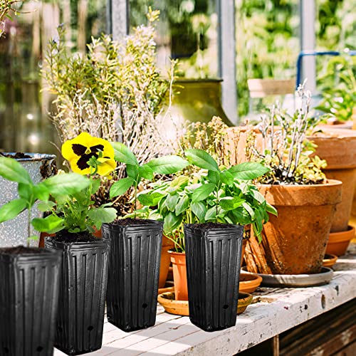 Iceyyyy 20Pcs Tall Tree Pots,Plastic Deep Nursery Treepots,7.8" Tall Seedling Flower Plant Container Pots for Indoor Outdoor Garden Plants (20pcs)