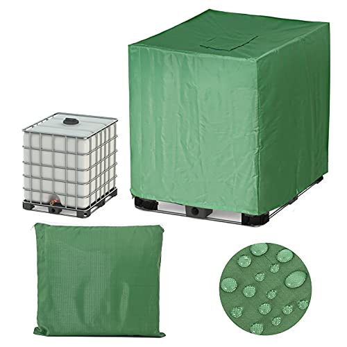 Green 275 Gallon IBC Tote Cover Sunshade Water Proof Protective Hood 1000 L Garden Rain Water Tank