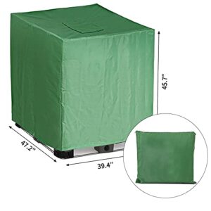 Green 275 Gallon IBC Tote Cover Sunshade Water Proof Protective Hood 1000 L Garden Rain Water Tank