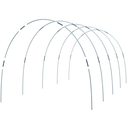 MAXPACE Garden Greenhouse Hoops Grow Tunnel up to 5 Sets of 7ft Long Rust-Free Fiberglass Support Hoops Frame for Garden Fabric, DIY Plant Support Garden Stakes, 25pcs