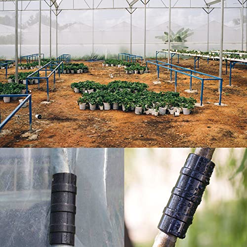 Mtsooning 10PCS 1.26 inch Greenhouse Frame Pipe Tube, Plastic Garden Buildings Tube Clip, Snap Net Fixed Pipe Clamps for Season Plant Supplies