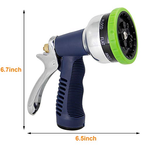 Twinkle Star Heavy Duty Garden Pattern Nozzle, Fits All Standard Garden Hoses, 9 Adjustable Patterns Water Jet Pistol Grip Trigger - for Car Wash, Patio Cleaning, Watering Lawn/Garden, Shower Pets