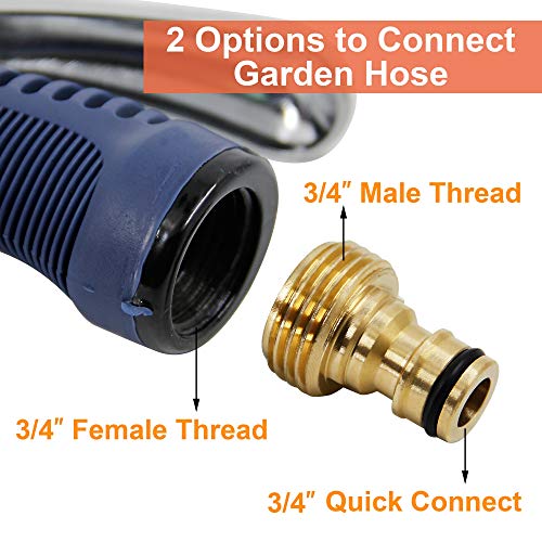 Twinkle Star Heavy Duty Garden Pattern Nozzle, Fits All Standard Garden Hoses, 9 Adjustable Patterns Water Jet Pistol Grip Trigger - for Car Wash, Patio Cleaning, Watering Lawn/Garden, Shower Pets