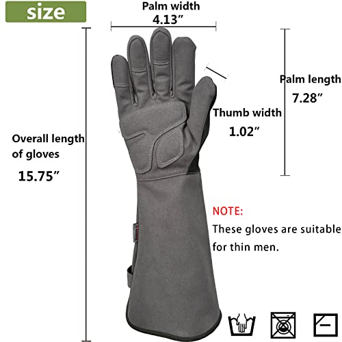 Treedeng Rose Pruning Gloves Long Gardening Gloves Thorn Proof with Forearm Protection for Women