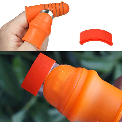 OFNMY 2 Pack Garden Silicone Thumb Knife Separator Finger Knife Harvesting Plant Knife Plant Gardening Gifts Trim Garden Vegetable Gardening Tools(Large Silicone Thumb Knife)