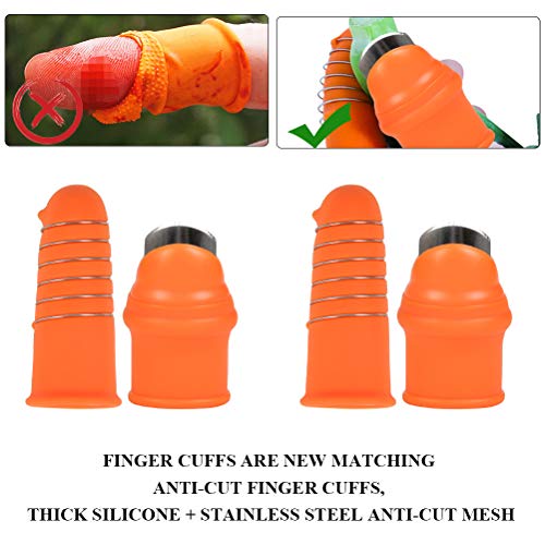 OFNMY 2 Pack Garden Silicone Thumb Knife Separator Finger Knife Harvesting Plant Knife Plant Gardening Gifts Trim Garden Vegetable Gardening Tools(Large Silicone Thumb Knife)