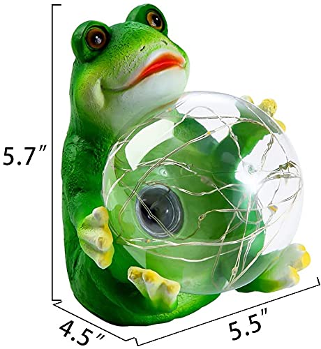 Garden Decor Adorable Frog Garden Sculptures & Statues Perfect Yard Art Gift Solar Garden Statues Create a Vibrant Landscape for Garden, Courtyard, Lawn, Walkway (1 PCS)