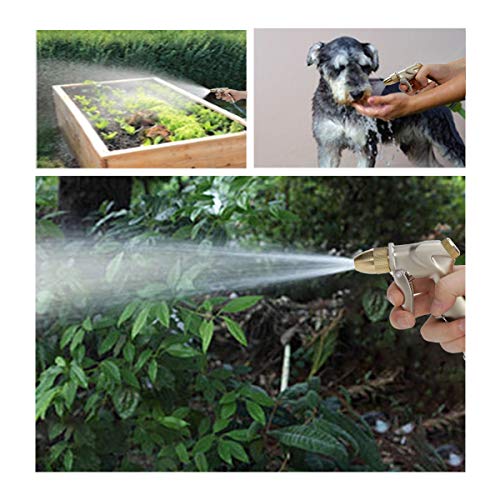 Garden Hose Sprayer, NORSMIC Garden Hose Nozzle Heavy Duty,Various Adjustable Flow Patterns, Water Hose Nozzle for Plant and Lawn Watering/Pet Bathing/Car Washing,High Pressure,Pure Metal