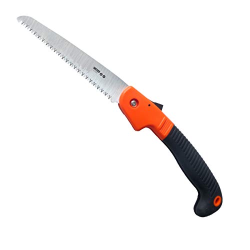 Edward Tools 7” Folding Saw - Heavy Duty Harden Triple Razor Tooth Steel - Hand Saw for Camping, Pruning, Backpacking, Survival, Outdoors, Gardening, Trees - Foldable Safety Sheath