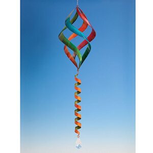 Bits and Pieces - 28" Rainbow Enameled Wind Spinner - Yard Decorations - Weather-Resistant Kinetic Wind Spinner - Garden Decoration - Rainbow Yard Art