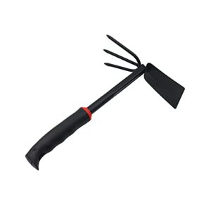 demifun hoe garden tool for gardening, dual headed hand tiller cultivator rake gardening hand tools for digging and weeding