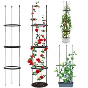 2 pack garden trellis plant trellis flower trellis tomato cages for garden, 48″ multi-fuction trellis climbing plant trellis for potted plants