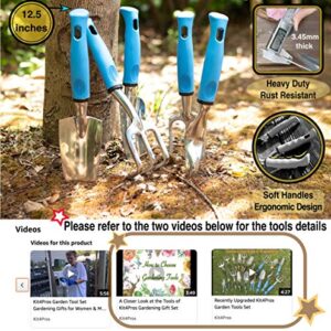 Kit4Pros Garden Tool Set Gardening Gifts for Women & Men & Birthday | Heavy Duty Tools Kit | Pruning Shears | Gardener Gloves| Sprayer| Weeder| Trowel| Storage Tote Bag Organizer