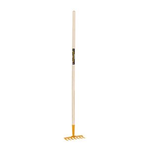 true temper kgrm kids 7.5 in. steel head garden rake with 42 in. hardwood handle