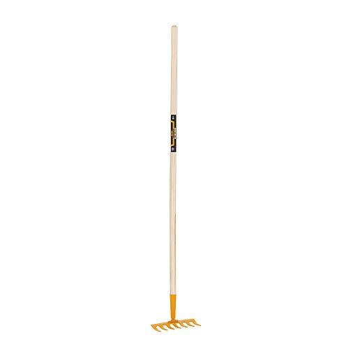 True Temper KGRM Kids 7.5 in. Steel Head Garden Rake with 42 in. Hardwood Handle