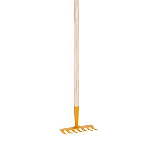 True Temper KGRM Kids 7.5 in. Steel Head Garden Rake with 42 in. Hardwood Handle