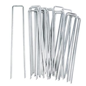 sukh landscape staples – landscape fabric staples 18 pcs 6 inch 11 gauge garden galvanized landscaping lawn staples garden stakes for weed barrier fabric ground cover dripper irrigation tubing soaker