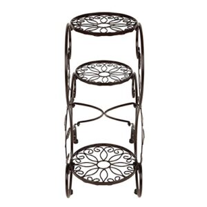 HLC 3 Tier Tall Plant Stand Outdoor Flower Stand Flower Pot Holder Display for Patio Garden Corner Balcony Living Room