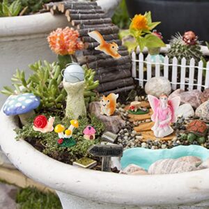 40 Pcs Fairy Garden Accessories Fairy Garden Miniatures Figurines Outdoor Fairy Garden House Kit Fairy House and Fairies for Fairy Garden Girl Fly Wing Dollhouse Decor for Home Garden Lawn Decoration