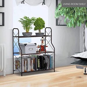 TIDANT 3 Tiers Plant Stand Indoor,Plant Stand shelf,3 Tiers Metal grid for Indoor Outdoor Plant Holder,for Garden,Balcony,Patio,Living Room.