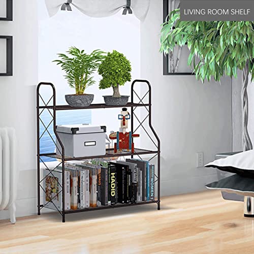 TIDANT 3 Tiers Plant Stand Indoor,Plant Stand shelf,3 Tiers Metal grid for Indoor Outdoor Plant Holder,for Garden,Balcony,Patio,Living Room.