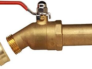 House Mods HMP011 LF Compliant Brass 3/4" MIP Water Heater Drain/Flush Valve(Full Port, Ball Valve, 3 inch Shank, W/ Garden Hose Cap)