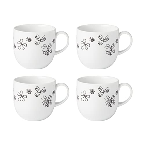 KATE SPADE Ks Garden Doodle 4Pc Mugs, 2.95, White