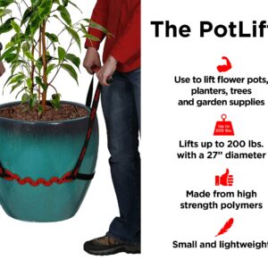 PotLifter - Potted Plant Mover and Essential Lifting Tool For Garden Flower Pots, Planters, Trees, Rocks - Lifts Up to 200 Pounds - A Plant Caddy Alternative, Easily Move Heavy Items Around Your Yard