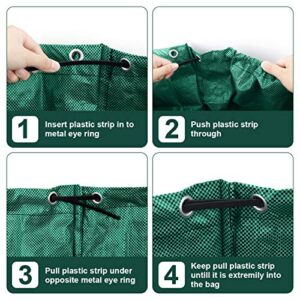 Garden Waste Bag, LAMA [3Pack 72 Gallons] Reusable Garden Bags Heavy Duty Gardening Bags, Leaf Yard Waste Container Bag with 4 Handles for Gardening Lawn Pool Waste Bin