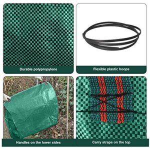 Garden Waste Bag, LAMA [3Pack 72 Gallons] Reusable Garden Bags Heavy Duty Gardening Bags, Leaf Yard Waste Container Bag with 4 Handles for Gardening Lawn Pool Waste Bin