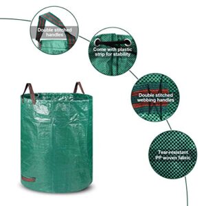 Garden Waste Bag, LAMA [3Pack 72 Gallons] Reusable Garden Bags Heavy Duty Gardening Bags, Leaf Yard Waste Container Bag with 4 Handles for Gardening Lawn Pool Waste Bin