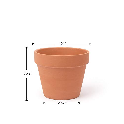 [26 Pack] 4" Planter Nursery Pots Terracotta Pot Clay Pots Clay Ceramic Pottery Cactus Flower Pots Succulent Nursery Pots Garden Terra Cotta Pots with Drainage Hole (26)