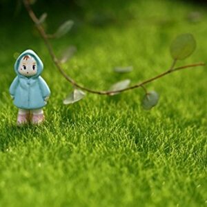 SUN-E 4 Pcs Life-Like Fairy Artificial Grass 6''x 6'' Miniature Ornament Garden Dollhouse Garden DIY Grass Home Office School Indoor Decoration