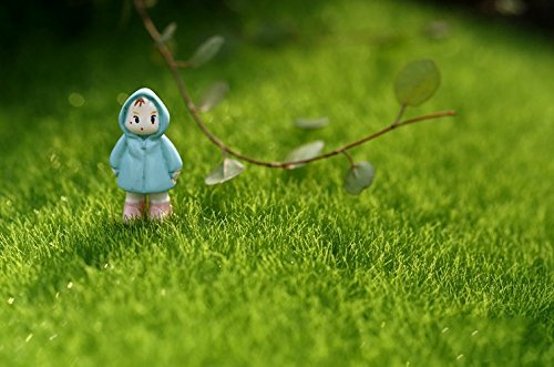 SUN-E 4 Pcs Life-Like Fairy Artificial Grass 6''x 6'' Miniature Ornament Garden Dollhouse Garden DIY Grass Home Office School Indoor Decoration