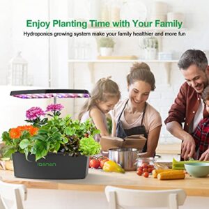 Herb Garden Kit Indoor - 12 Pods Hydroponics Growing System Indoor Garden, Indoor Gardening System with Sprouting Kit, 6L Smart Water Tank, Height Adjustable, Indoor Herb Garden with Grow Light