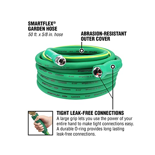 SmartFlex Garden Hose, 5/8 in. x 50 ft., Hybrid, Green - HSFG550GR