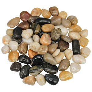 virekm river rocks decorative ornamental pebbles garden landscaping stones gravel filler for home decoration flower bed fish tank plants vases succulents