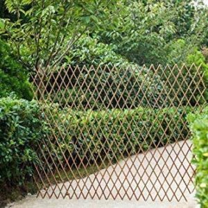 Sumery Nature Willow Trellis Expandable Plant Support Plant Climbing Lattices Trellis Willow Expandable Trellis Fence for Climbing Plants Support 36x92 Inch,Double Panel (1, Willow Wicker Fence)