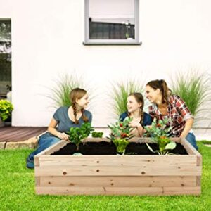 Cedar Raised Garden Bed Kit - Fast Assembly, No Tools Needed - 1.5" Thick Boards - (94.5" x 48" x 12") - Naturally Rot-Resistant Wood – by Boldly Growing