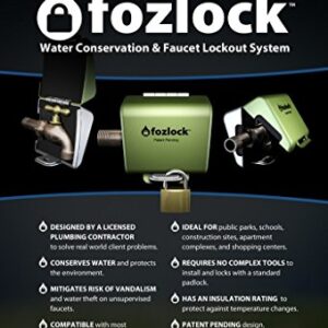 Fozlock Outdoor Faucet Lock System - Insulated Water Spigot Lock and Garden Hose Bib Lock With Cover, Stainless Steel - Prevent Water Theft and Stop Unauthorized Water Use, Easy Installation