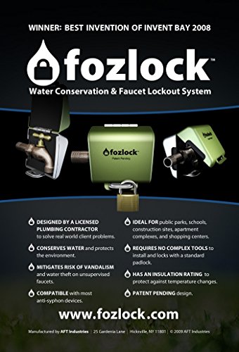 Fozlock Outdoor Faucet Lock System - Insulated Water Spigot Lock and Garden Hose Bib Lock With Cover, Stainless Steel - Prevent Water Theft and Stop Unauthorized Water Use, Easy Installation