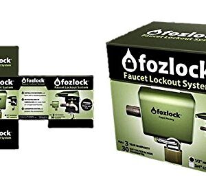 Fozlock Outdoor Faucet Lock System - Insulated Water Spigot Lock and Garden Hose Bib Lock With Cover, Stainless Steel - Prevent Water Theft and Stop Unauthorized Water Use, Easy Installation