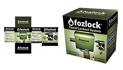 Fozlock Outdoor Faucet Lock System - Insulated Water Spigot Lock and Garden Hose Bib Lock With Cover, Stainless Steel - Prevent Water Theft and Stop Unauthorized Water Use, Easy Installation