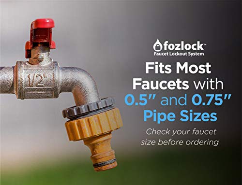 Fozlock Outdoor Faucet Lock System - Insulated Water Spigot Lock and Garden Hose Bib Lock With Cover, Stainless Steel - Prevent Water Theft and Stop Unauthorized Water Use, Easy Installation