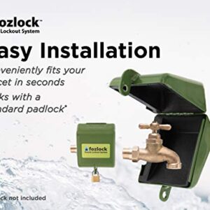 Fozlock Outdoor Faucet Lock System - Insulated Water Spigot Lock and Garden Hose Bib Lock With Cover, Stainless Steel - Prevent Water Theft and Stop Unauthorized Water Use, Easy Installation