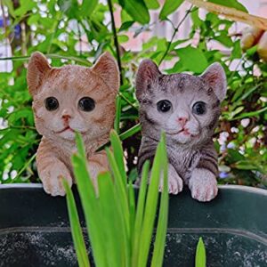 OXSNice Miniature Fairy Garden and Terrarium Flower Pot and Vase Hugger Ornaments Flower Animal Pots Hanging Garden Flower Pots Balcony Pendant Ornaments (Two Cats)