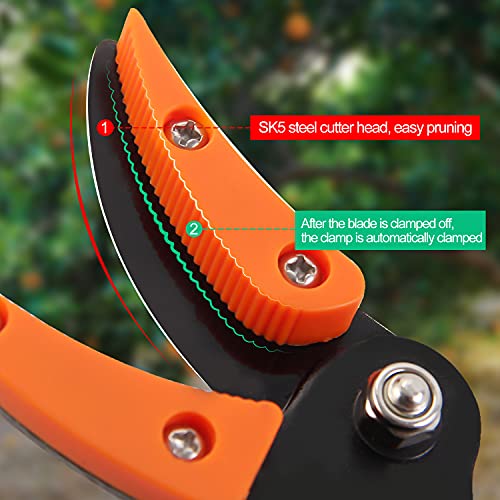 KSEIBI 143010 Long Reach Cut and Hold Bypass Pruner Max Cutting 1/2 inch (3.5 ft - 1.0 m)